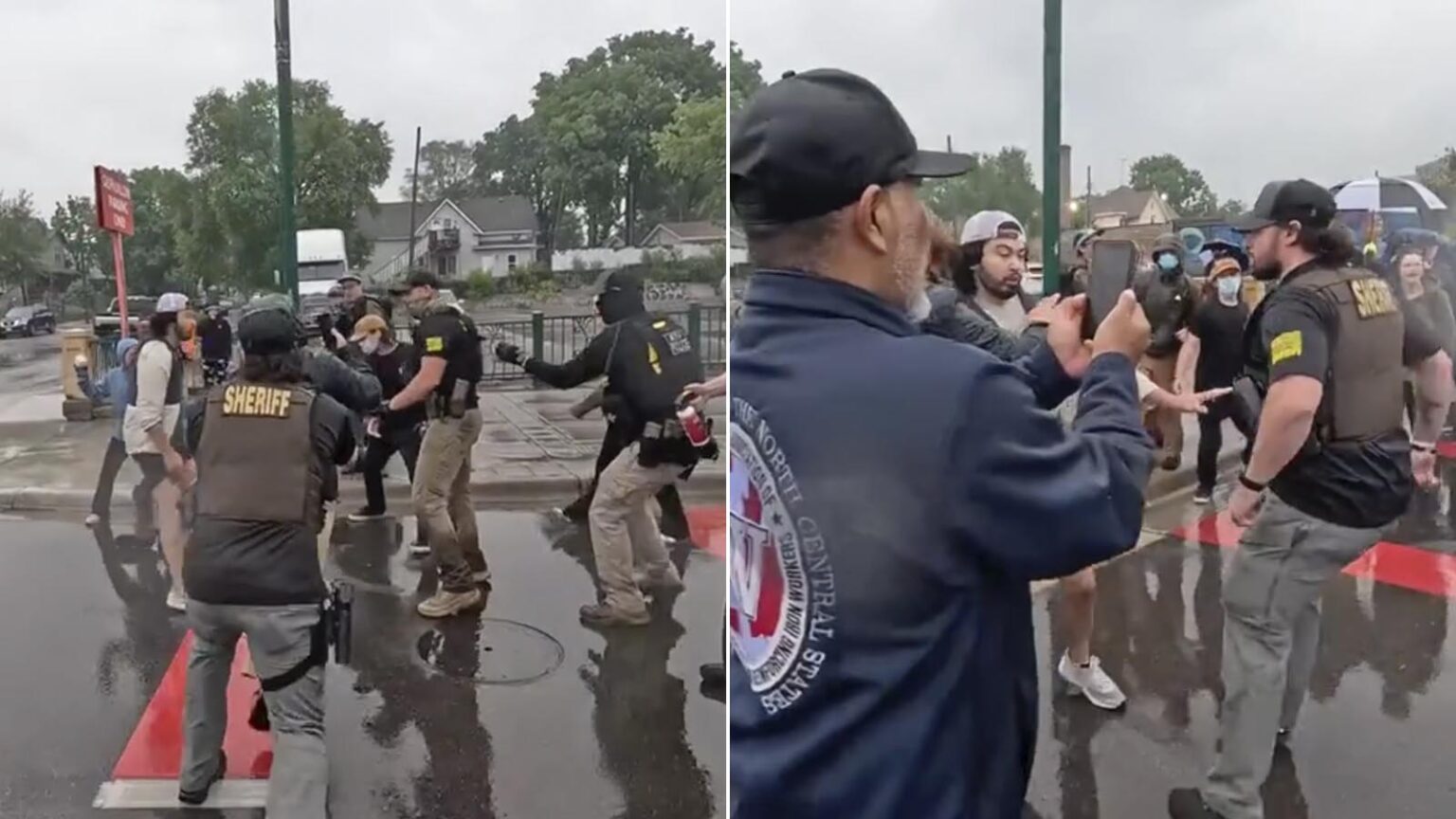Watch: Far-Left Protesters Clash with Police Amid Federal Raid in ...