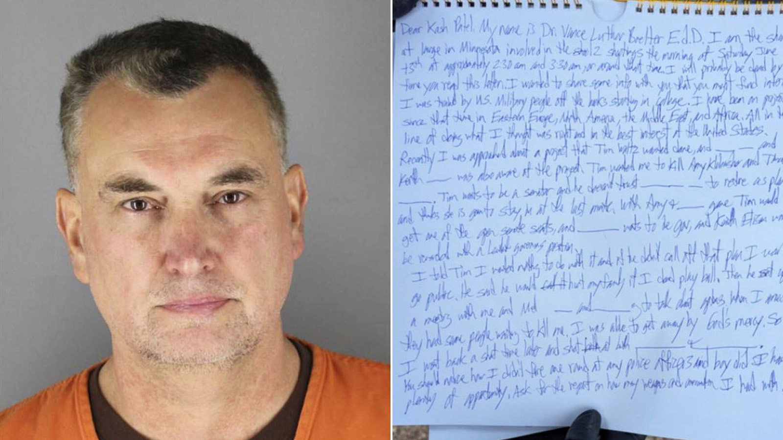 Vance Boelter’s Confession Letter Released After Murder Indictments ...