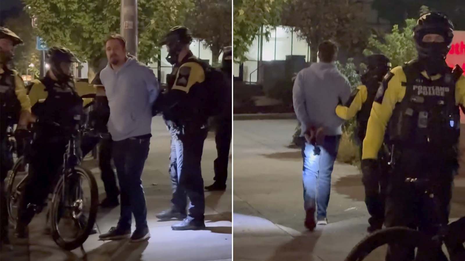 Police Arrest Conservative Journalist as Anti-ICE Protesters Gather in ...