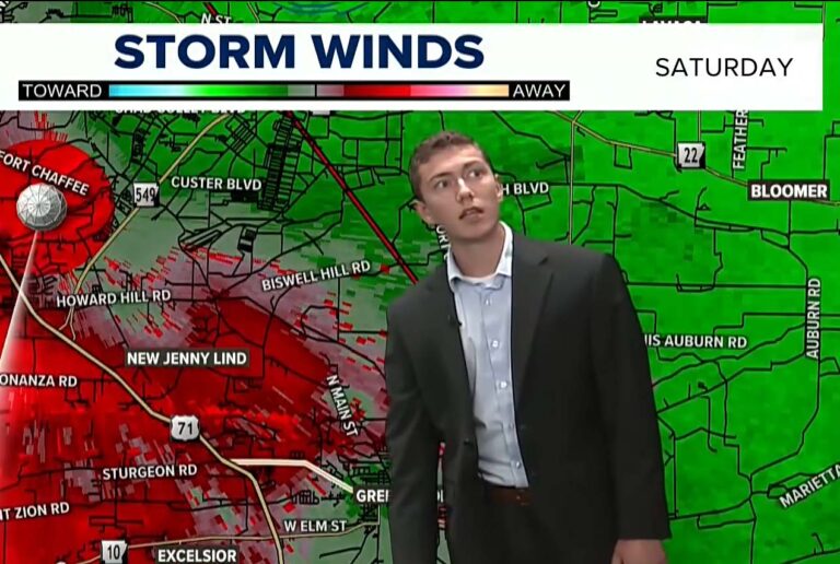 Meteorologist Continues Live Tornado Broadcast as Fire Breaks Out in ...